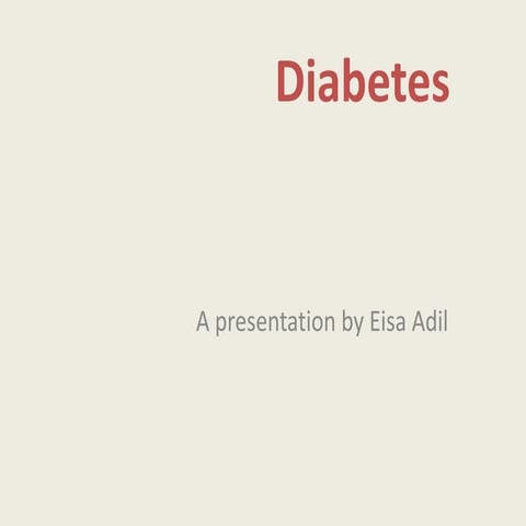Diabetes | PPTX