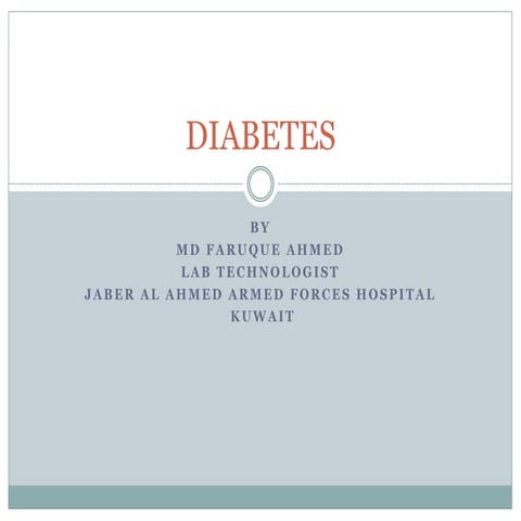 Biology investigatory project on diabetes | DOCX