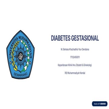 Materi Obgyn Diabetes Mellitus Gestasional (GDM) | PDF