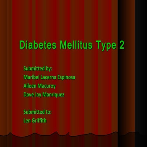 Diabetes Mellitus Type 2 | PPT