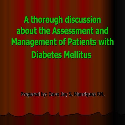 Diabetes Mellitus | PPT