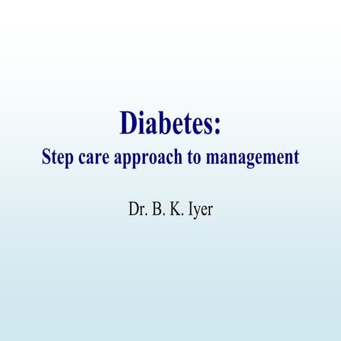 Diabetes Step Care Approach | PPT