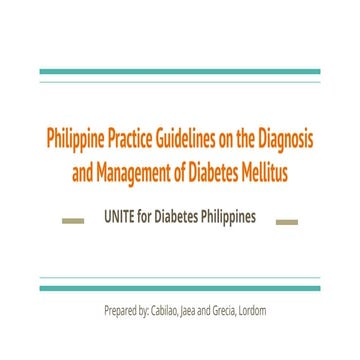 UNITE DM GUIDELINES PHILIPPINES CPG 2015 | PDF