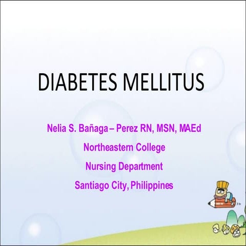 Nursing Management for Diabetes Mellitus | PPT