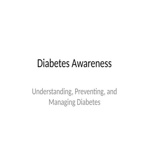 WORLD DIABETES DAY.pptx about awareness on diabetes | PPTX