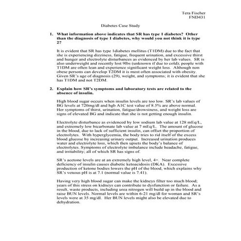 Diabetes Case Study 2 Pdf