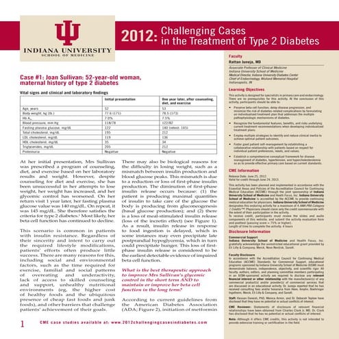 Case Study On Type 2 diabetes and diabetes related complications | DOCX