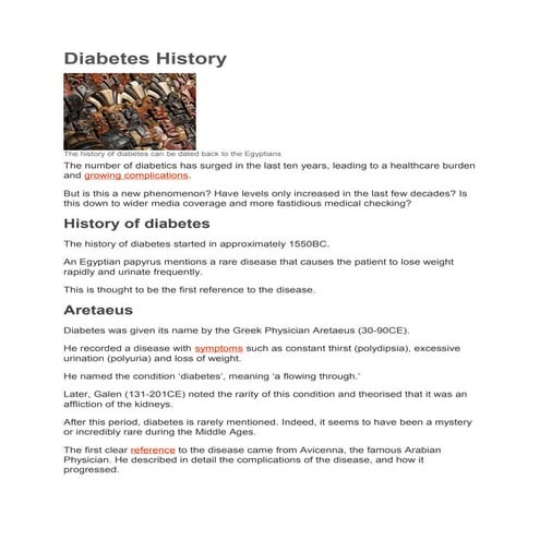 Diabetes history | DOC