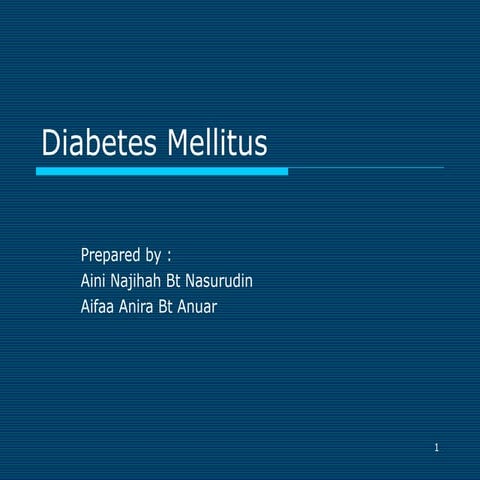 Diabetes mellitus | PPT
