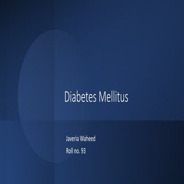 Approach to a case of neonatal diabetes mellitus | PPTX