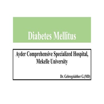 introduction to Diabetes Mellitus (definition, complication and ...