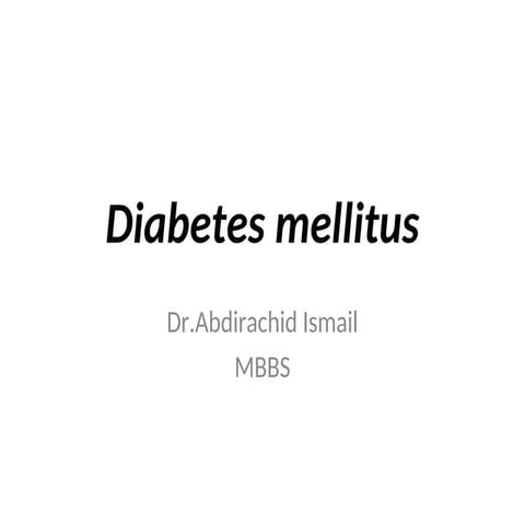 Diabetes mellitus.power point presentations | PPT