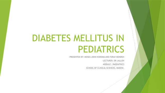 DIABETES MELLITUS, PEDIATRIC.ppt