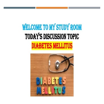 Diabetes mellitus -INTRODUCTION,TYPES OF DIABETES MELLITUS | PPT