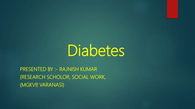 Diabetes | PPT
