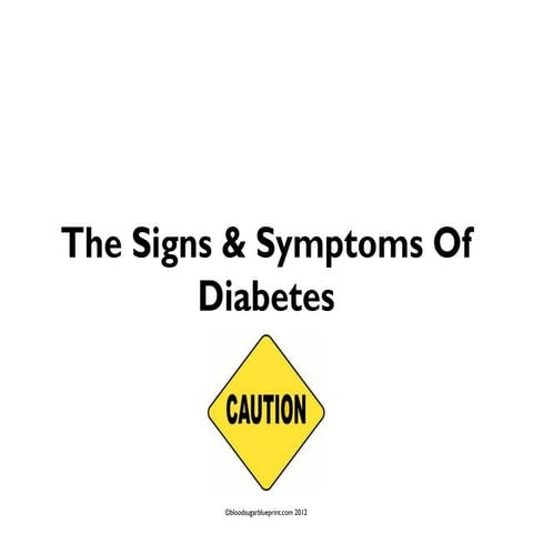 Diabetes signs & symptoms | PPT