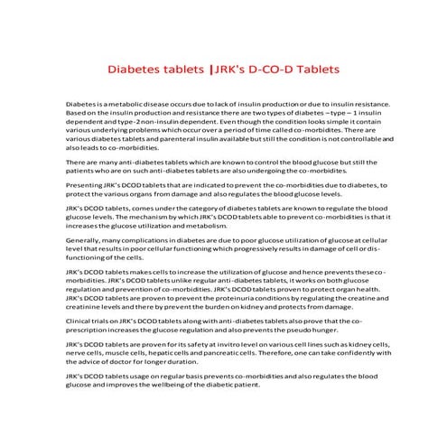 Diabetes tablets.docx
