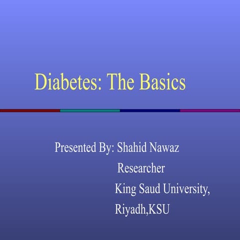 Diabetes thebasics | PPT