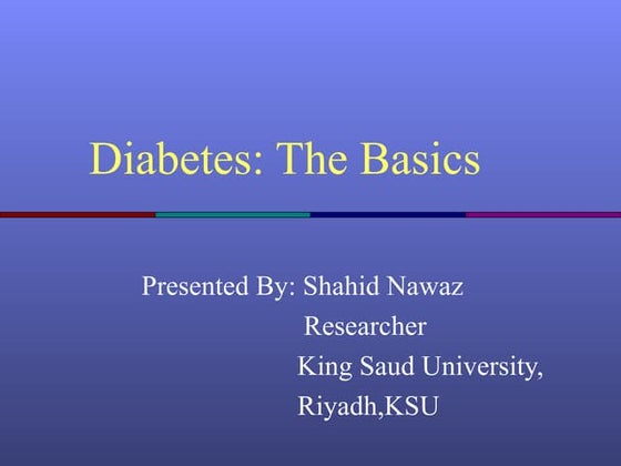 Diet and diabetes mellitus | PPTX | Diabetes | Diseases and Conditions