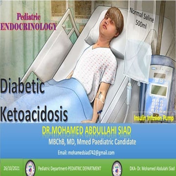 Diabetic KetoAcidosis In children by DR. Ozil | PPTX