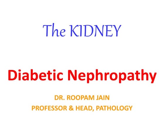 Pathophysiology of dibetic nephropathy | PPTX