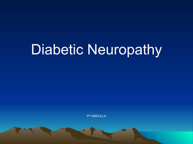 Peripheral Neuropathy | PPTX