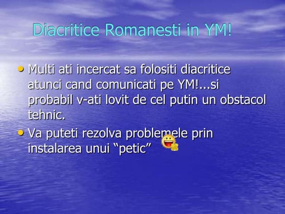 Diacritice romanesti in YM | PPTX