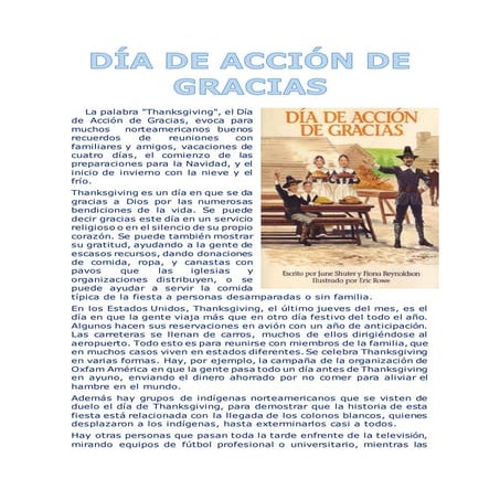 TRADICIONES: ACCIÓN DE GRACIAS | PPT