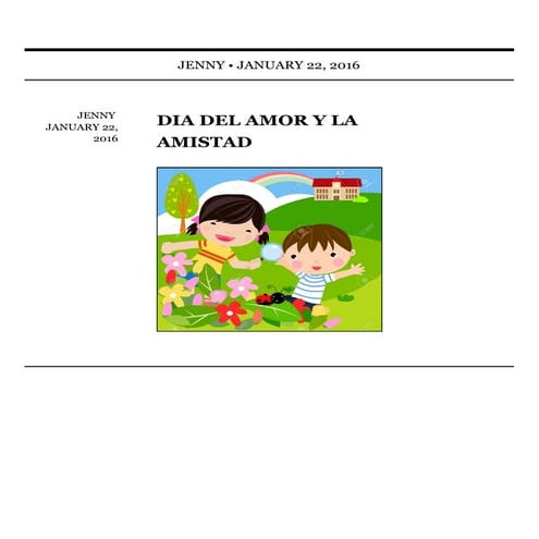 Dia del amor y la amistad | PDF