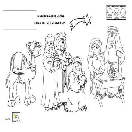 Dia de reis colorir | PDF