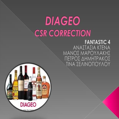 Diageo csr | PPTX
