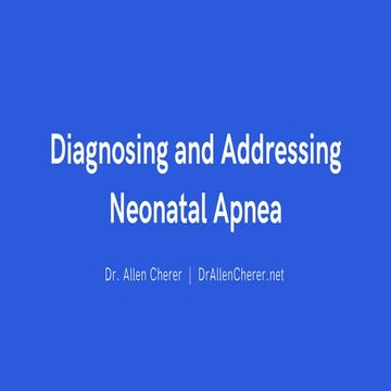 Neonatal Apnea | PDF
