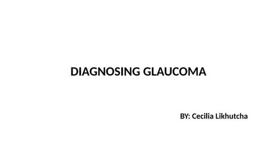 Glaucoma | PPTX