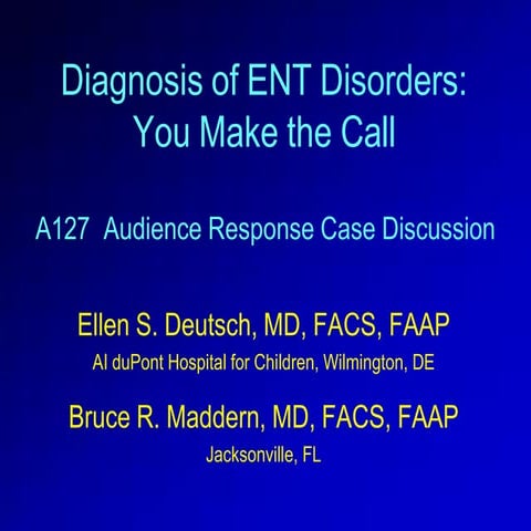 25 Important Cases In Ear Nose Throat | SurgicoMed.com