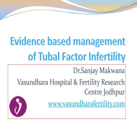 Diagnosis and classification of tubal factor infertility | PPTX