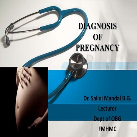 Diagnosis of pregnancy | PPTX