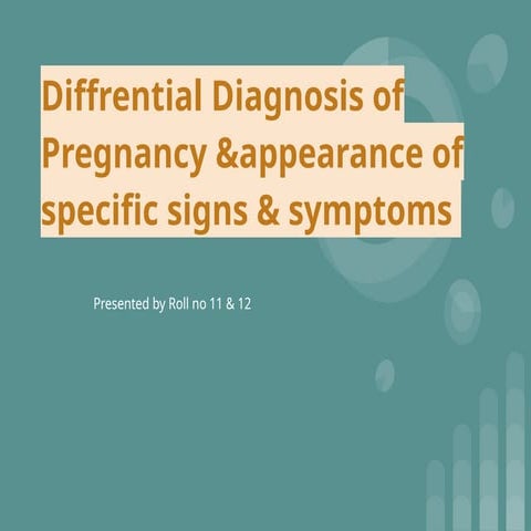 Presumptive, Probable and Positive Signs of Pregnancy | PDF