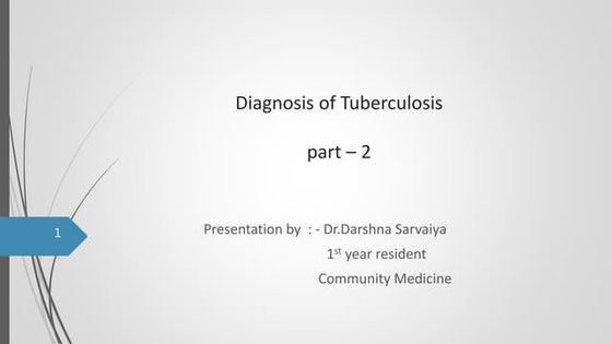 Mycobacterium tuberculosis smear microscopy | PPTX | Infectious Diseases | Diseases and Conditions