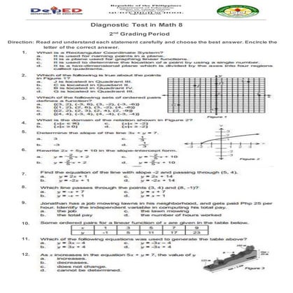 Diagnostic test-in-math | PDF