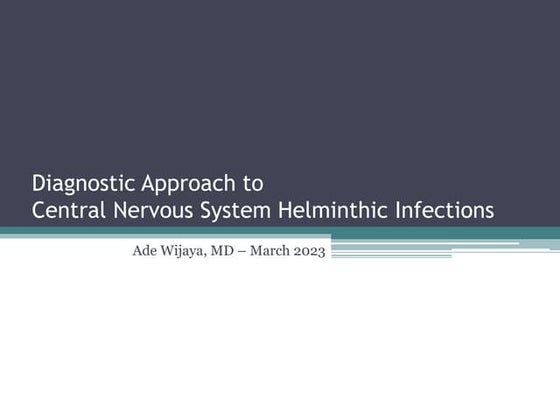 Helminthic infections in pediatrics | PPT