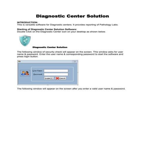 Diagnostic center Presentation ppt | DOCX