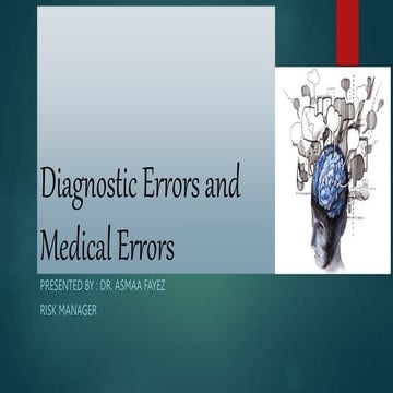 diagnostic errors in managing cases.pptx | Mental Health | Diseases and ...