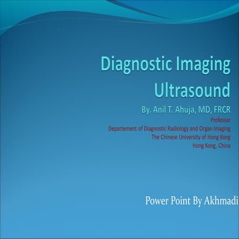 Diagnostic imaging of ultrasound | PPT