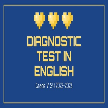 GRADE FIVE DIAGNOSTIC TEST POWERPOINT VERSION | PPTX