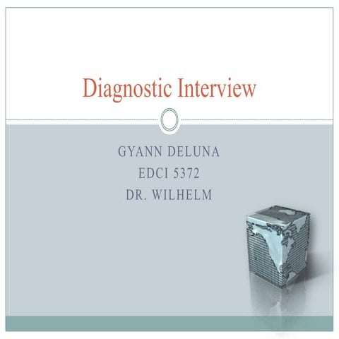 Diagnostic Interview | PPTX