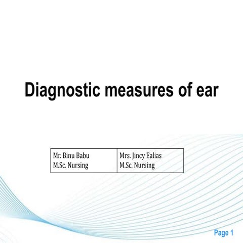 Diagnostic measures of ear | PPTX