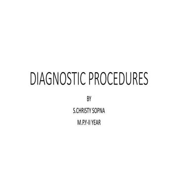 Diagnostic Procedures Pptx