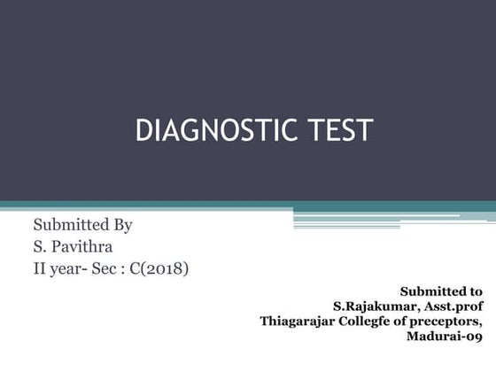 diagnosis and types of diagnosis | PPT