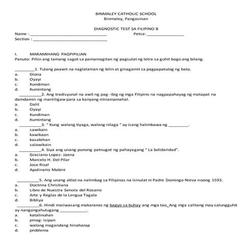 Surigaonon bisaya-tagalog-english translation | DOCX