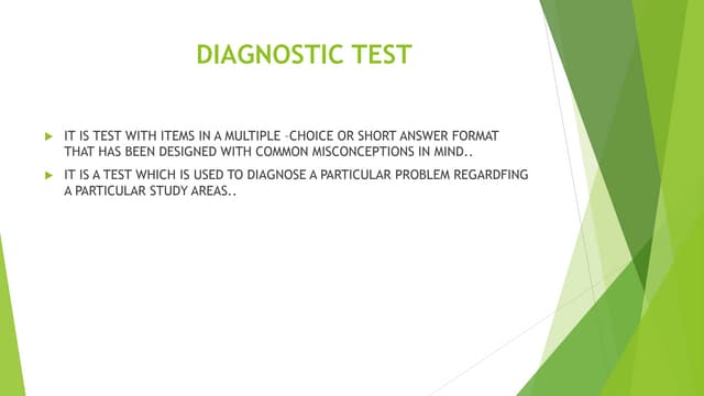 Diagnostic test | PPTX
